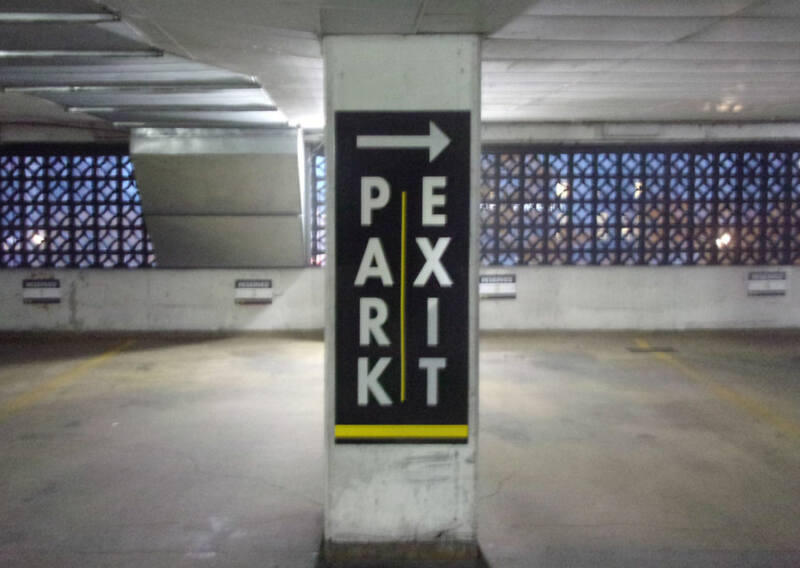 Parking Structure Signs - Built and Installed in Milwaukee, Wisconsin
